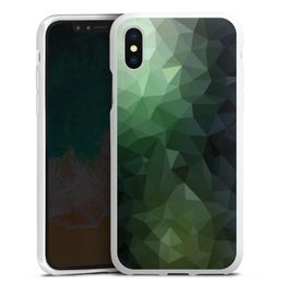 DeinDesign iPhone X Handy Silikon H&uuml;lle Case wei&szlig; Handyh&uuml;lle Mosaic Geometric Tarnmuster Silikon Case