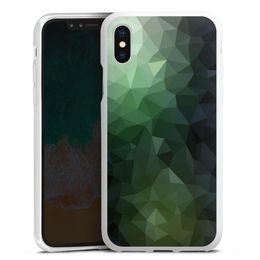 DeinDesign iPhone X Handy Silikon H&uuml;lle Case wei&szlig; Handyh&uuml;lle Tarnmuster Geometric Mosaic Silikon Case