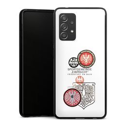 DeinDesign Galaxy A52s 5G Handy Silikon H&uuml;lle Case schwarz Handyh&uuml;lle Retro Eintracht Frankfurt Official Licensed Product