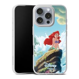 DeinDesign iPhone 16 Pro Handy Silikon H&uuml;lle Case wei&szlig; Handyh&uuml;lle Official Licensed Product Arielle Die Meerjungfrau Mermaid Silikon Case