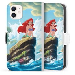 DeinDesign iPhone 12 mini Handy Klapph&uuml;lle Handyh&uuml;lle aus Kunst Leder wei&szlig; Flip Case Arielle Die Meerjungfrau Official Licensed Product Mermaid Sideflip mit 