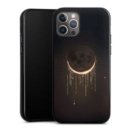 DeinDesign iPhone 12 Pro Handy Silikon H&uuml;lle Case schwarz Handyh&uuml;lle Full Moon Moon Light