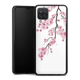 DeinDesign Galaxy A12 Handy Silikon H&uuml;lle Case schwarz Handyh&uuml;lle Cherry Blossom Japan Aisa