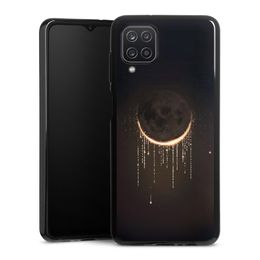 DeinDesign Galaxy A12 Handy Silikon H&uuml;lle Case schwarz Handyh&uuml;lle Moon Light Full Moon