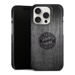 DeinDesign iPhone 15 Pro Handy Premium Case Smartphone Handyh&uuml;lle Schutzh&uuml;lle gl&auml;nzend Fcb Metallic Look Fc Bayern M&uuml;nchen Premium Case