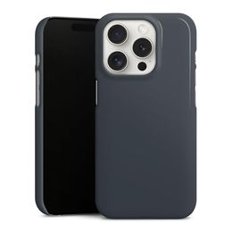 DeinDesign iPhone 15 Pro Handy Premium Case Smartphone Handyh&uuml;lle Schutzh&uuml;lle gl&auml;nzend Anthracite Grey Unicoloured Premium Case
