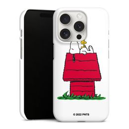 DeinDesign iPhone 15 Pro Handy Premium Case Smartphone Handyh&uuml;lle Schutzh&uuml;lle gl&auml;nzend Snoopy Peanuts Official Licensed Product Premium Case