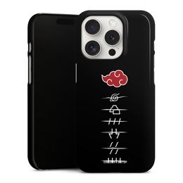 DeinDesign iPhone 15 Pro Handy Premium Case Smartphone Handyh&uuml;lle Schutzh&uuml;lle gl&auml;nzend Naruto Shippuden Official Licensed Product Akatsuki Premium Case