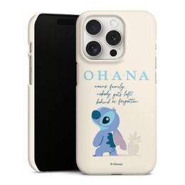 DeinDesign iPhone 15 Pro Handy Premium Case Smartphone Handyh&uuml;lle Schutzh&uuml;lle gl&auml;nzend Lilo & Stitch Disney Official Licensed Product Premium Case