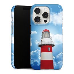 DeinDesign iPhone 15 Pro Handy Premium Case Smartphone Handyh&uuml;lle Schutzh&uuml;lle gl&auml;nzend Cloud Lighthouse Sky Premium Case