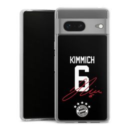DeinDesign Google Pixel 7 Handy Silikon H&uuml;lle Case transparent Handyh&uuml;lle Fcb Fc Bayern M&uuml;nchen Kimmich Silikon Case