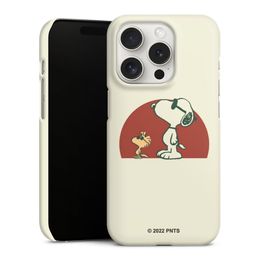 DeinDesign iPhone 15 Pro Handy Premium Case Smartphone Handyh&uuml;lle Schutzh&uuml;lle gl&auml;nzend Snoopy Official Licensed Product Kindheit Premium Case
