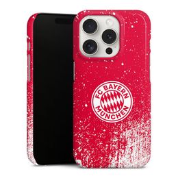 DeinDesign iPhone 15 Pro Handy Premium Case Smartphone Handyh&uuml;lle Schutzh&uuml;lle gl&auml;nzend Fcb Fc Bayern M&uuml;nchen Official Licensed Product Premium Case