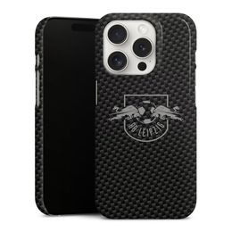 DeinDesign iPhone 15 Pro Handy Premium Case Smartphone Handyh&uuml;lle Schutzh&uuml;lle gl&auml;nzend Rb Leipzig Carbon Metallic Look Premium Case