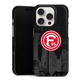 DeinDesign iPhone 15 Pro Handy Premium Case Smartphone Handyh&uuml;lle Schutzh&uuml;lle gl&auml;nzend Official Licensed Product Logo Fortuna D&uuml;sseldorf Premium Case