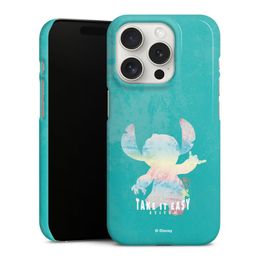 DeinDesign iPhone 15 Pro Handy Premium Case Smartphone Handyh&uuml;lle Schutzh&uuml;lle gl&auml;nzend Lilo & Stitch Official Licensed Product Disney Premium Case