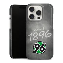 DeinDesign iPhone 15 Pro Handy Premium Case Smartphone Handyh&uuml;lle Schutzh&uuml;lle gl&auml;nzend Hannover 96 H96 Official Licensed Product Premium Case