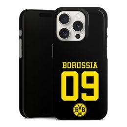 DeinDesign iPhone 15 Pro Handy Premium Case Smartphone Handyh&uuml;lle Schutzh&uuml;lle gl&auml;nzend Jersey Bvb Borussia Dortmund Premium Case
