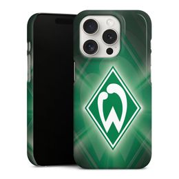 DeinDesign iPhone 15 Pro Handy Premium Case Smartphone Handyh&uuml;lle Schutzh&uuml;lle gl&auml;nzend Sv Werder Bremen Coat Of Arms Official Licensed Product Premium Case