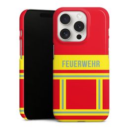 DeinDesign iPhone 15 Pro Handy Premium Case Smartphone Handyh&uuml;lle Schutzh&uuml;lle gl&auml;nzend Fire Fighters Life Saver Fire Fighter Premium Case