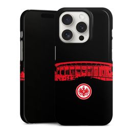 DeinDesign iPhone 15 Pro Handy Premium Case Smartphone Handyh&uuml;lle Schutzh&uuml;lle gl&auml;nzend Official Licensed Product Eintracht Frankfurt Stadium Premium Case