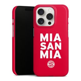 DeinDesign iPhone 15 Pro Handy Premium Case Smartphone Handyh&uuml;lle Schutzh&uuml;lle gl&auml;nzend Fcb Mia San Mia Fc Bayern M&uuml;nchen Premium Case
