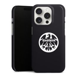 DeinDesign iPhone 15 Pro Handy Premium Case Smartphone Handyh&uuml;lle Schutzh&uuml;lle gl&auml;nzend Logo Eintracht Frankfurt Eagle Premium Case
