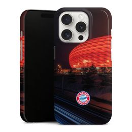 DeinDesign iPhone 15 Pro Handy Premium Case Smartphone Handyh&uuml;lle Schutzh&uuml;lle gl&auml;nzend Fc Bayern M&uuml;nchen Stadium Fcb Premium Case