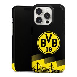 DeinDesign iPhone 15 Pro Handy Premium Case Smartphone Handyh&uuml;lle Schutzh&uuml;lle gl&auml;nzend Borussia Dortmund Stadium Bvb Premium Case