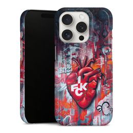 DeinDesign iPhone 15 Pro Handy Premium Case Smartphone Handyh&uuml;lle Schutzh&uuml;lle gl&auml;nzend 1. Fck 1. Fc Kaiserslautern Heart Premium Case