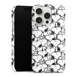 DeinDesign iPhone 15 Pro Handy Premium Case Smartphone Handyh&uuml;lle Schutzh&uuml;lle gl&auml;nzend Peanuts Snoopy Muster Premium Case