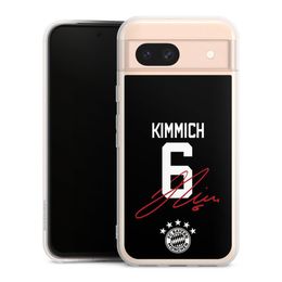 DeinDesign Google Pixel 8a Handy Silikon H&uuml;lle Case transparent Handyh&uuml;lle Fcb Fc Bayern M&uuml;nchen Kimmich Silikon Case