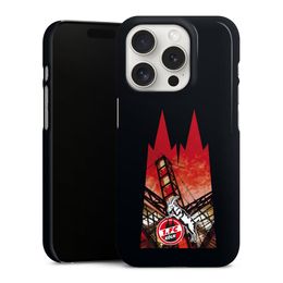 DeinDesign iPhone 15 Pro Handy Premium Case Smartphone Handyh&uuml;lle Schutzh&uuml;lle gl&auml;nzend 1. Fc K&ouml;ln Cologne Cathedral Official Licensed Product Premium Case