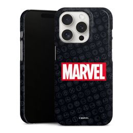 DeinDesign iPhone 15 Pro Handy Premium Case Smartphone Handyh&uuml;lle Schutzh&uuml;lle gl&auml;nzend Logo Marvel Comic Premium Case