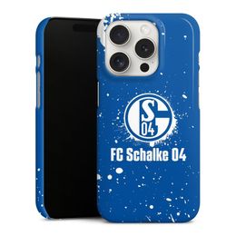 DeinDesign iPhone 15 Pro Handy Premium Case Smartphone Handyh&uuml;lle Schutzh&uuml;lle gl&auml;nzend S04 Fc Schalke 04 Logo Premium Case