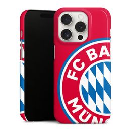 DeinDesign iPhone 15 Pro Handy Premium Case Smartphone Handyh&uuml;lle Schutzh&uuml;lle gl&auml;nzend Official Licensed Product Fcb Fc Bayern M&uuml;nchen Premium Case