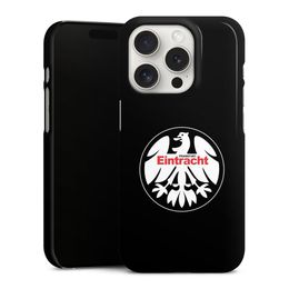 DeinDesign iPhone 15 Pro Handy Premium Case Smartphone Handyh&uuml;lle Schutzh&uuml;lle gl&auml;nzend Eintracht Frankfurt Sge Official Licensed Product Premium Case