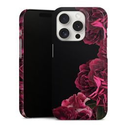 DeinDesign iPhone 15 Pro Handy Premium Case Smartphone Handyh&uuml;lle Schutzh&uuml;lle gl&auml;nzend Vintage Rose Pink Premium Case