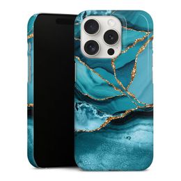 DeinDesign iPhone 15 Pro Handy Premium Case Smartphone Handyh&uuml;lle Schutzh&uuml;lle gl&auml;nzend Marble Gemstone Glitzer Premium Case