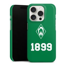 DeinDesign iPhone 15 Pro Handy Premium Case Smartphone Handyh&uuml;lle Schutzh&uuml;lle gl&auml;nzend Sv Werder Bremen Official Licensed Product Statement Premium Case