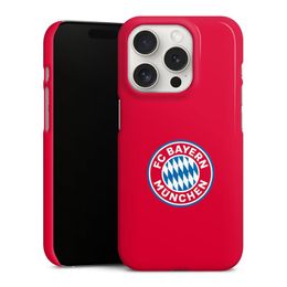 DeinDesign iPhone 15 Pro Handy Premium Case Smartphone Handyh&uuml;lle Schutzh&uuml;lle gl&auml;nzend Fc Bayern M&uuml;nchen Fcb Logo Premium Case