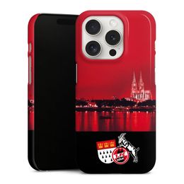 DeinDesign iPhone 15 Pro Handy Premium Case Smartphone Handyh&uuml;lle Schutzh&uuml;lle gl&auml;nzend 1. Fc K&ouml;ln Skyline Official Licensed Product Premium Case