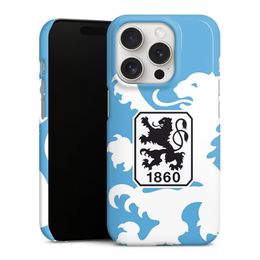 DeinDesign iPhone 15 Pro Handy Premium Case Smartphone Handyh&uuml;lle Schutzh&uuml;lle gl&auml;nzend Coat Of Arms Tsv 1860 M&uuml;nchen Official Licensed Product Premium Case