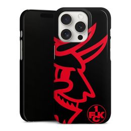 DeinDesign iPhone 15 Pro Handy Premium Case Smartphone Handyh&uuml;lle Schutzh&uuml;lle gl&auml;nzend 1. Fc Kaiserslautern Logo Official Licensed Product Premium Case