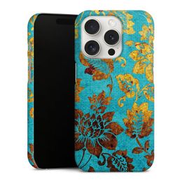 DeinDesign iPhone 15 Pro Handy Premium Case Smartphone Handyh&uuml;lle Schutzh&uuml;lle gl&auml;nzend Flowers Vintage Ornament Premium Case