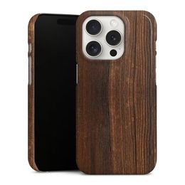 DeinDesign iPhone 15 Pro Handy Premium Case Smartphone Handyh&uuml;lle Schutzh&uuml;lle gl&auml;nzend Wood Nut Tree Wooden Look Premium Case