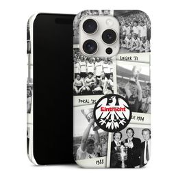 DeinDesign iPhone 15 Pro Handy Premium Case Smartphone Handyh&uuml;lle Schutzh&uuml;lle gl&auml;nzend Retro Official Licensed Product Eintracht Frankfurt Premium Case