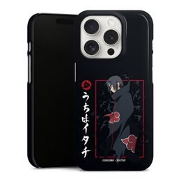 DeinDesign iPhone 15 Pro Handy Premium Case Smartphone Handyh&uuml;lle Schutzh&uuml;lle gl&auml;nzend Official Licensed Product Naruto Shippuden Itachi Uchiha Premium Case