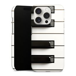 DeinDesign iPhone 15 Pro Handy Premium Case Smartphone Handyh&uuml;lle Schutzh&uuml;lle gl&auml;nzend Klavier Music Piano Premium Case
