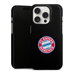 DeinDesign iPhone 15 Pro Handy Premium Case Smartphone Handyh&uuml;lle Schutzh&uuml;lle gl&auml;nzend Fc Bayern M&uuml;nchen Logo Official Licensed Product Premium Case